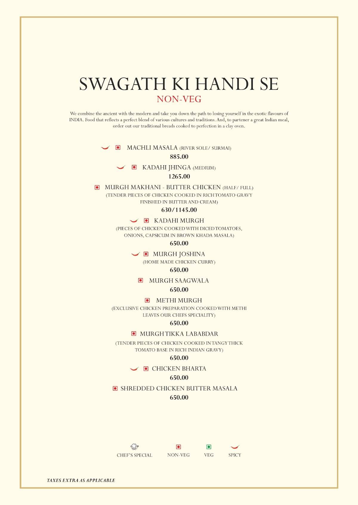 Menu at Swagath Restaurant Panchkula, Panchkula