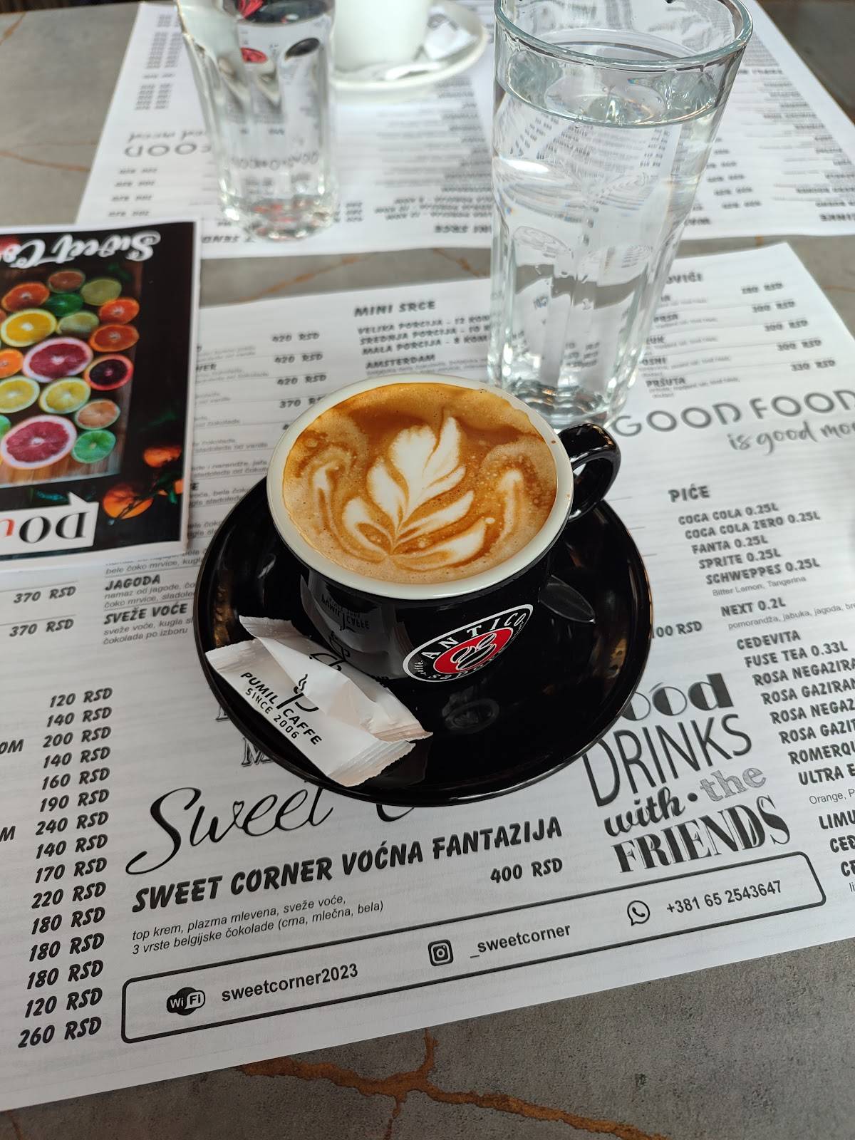 Menu at Sweet Corner desserts, Priboj