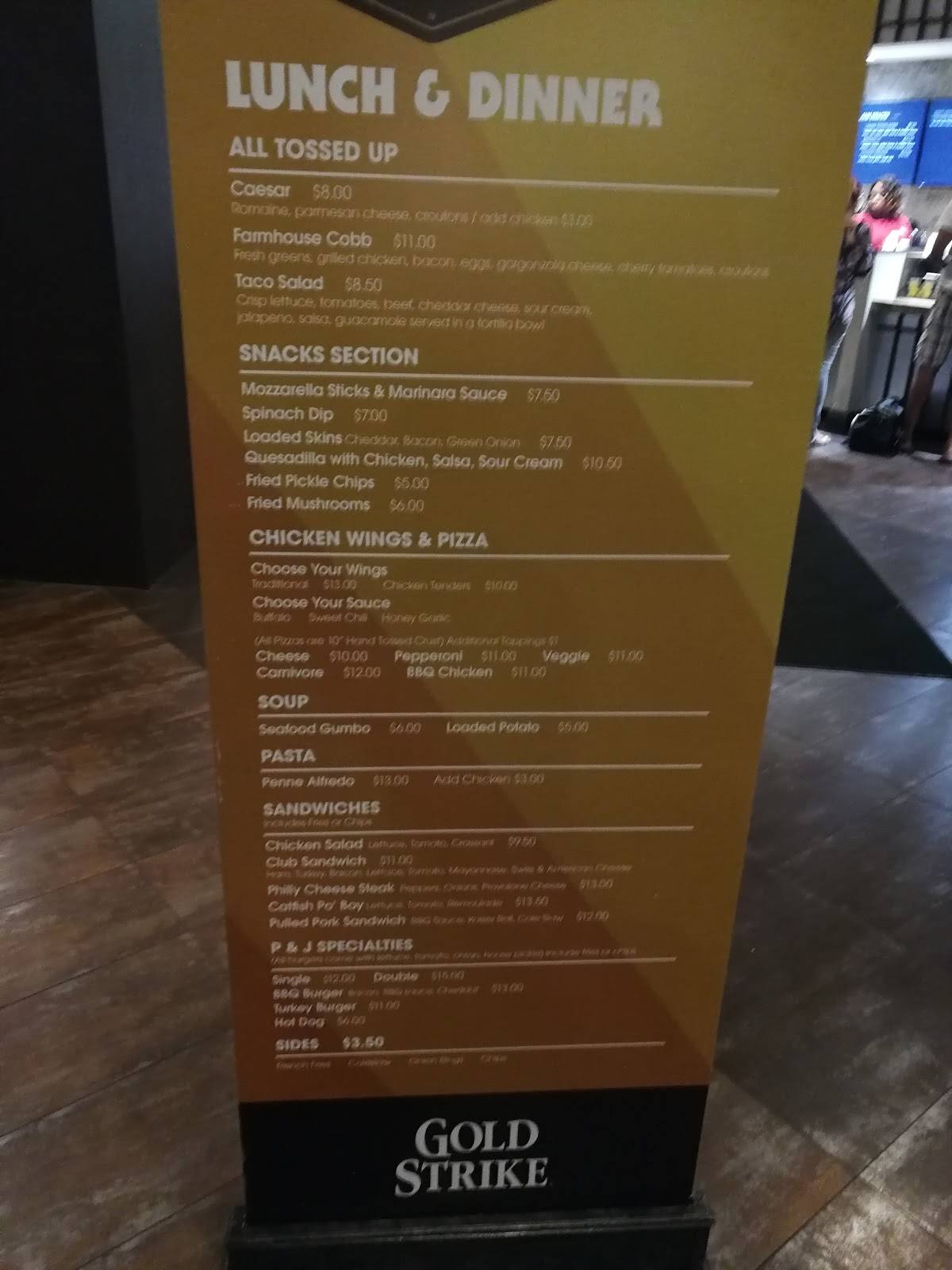 Menu at Sweet Tea restaurant, Tunica Resorts