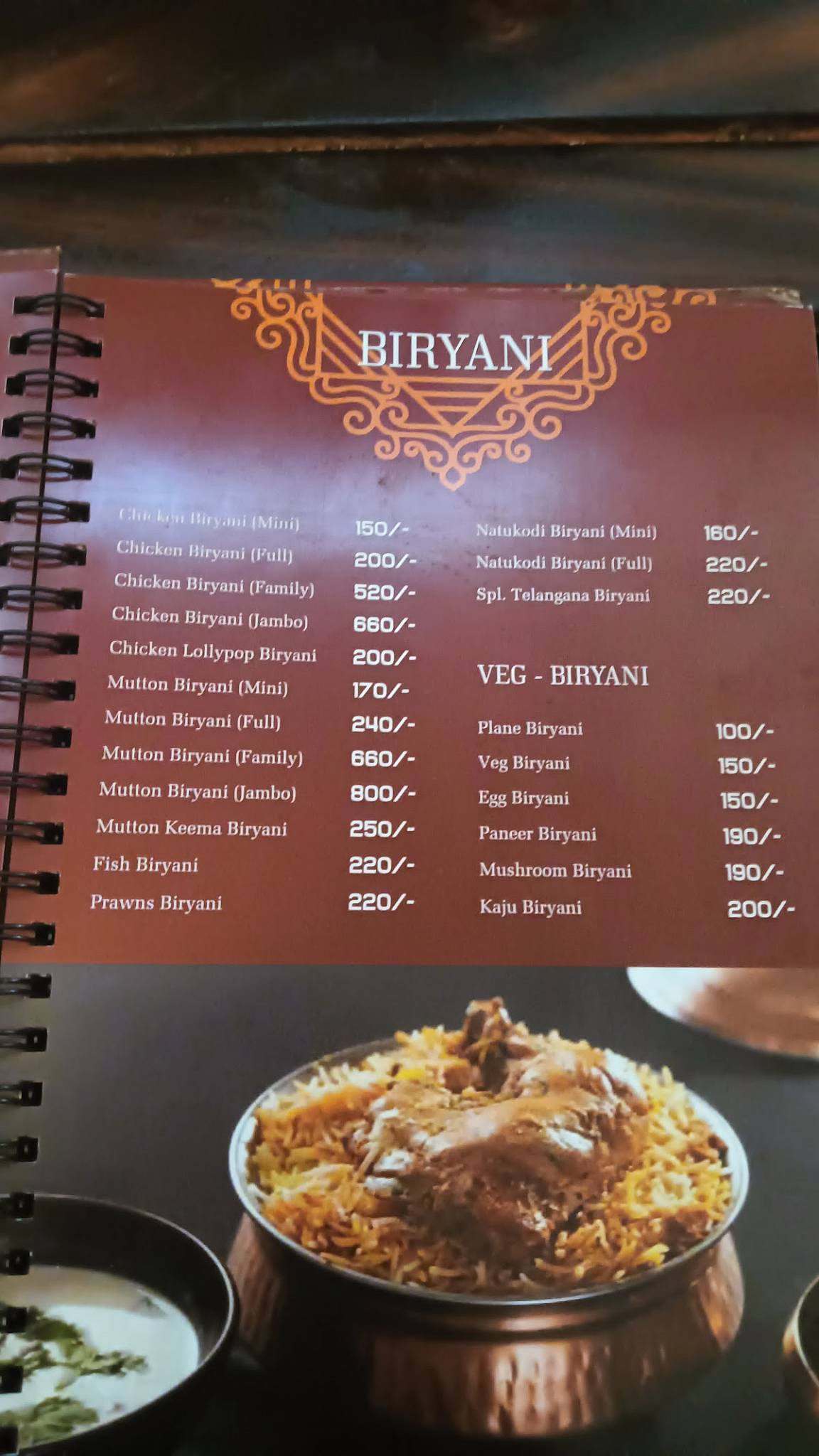 Menu at TELANGANA SPICY KITCHEN, Kothakota