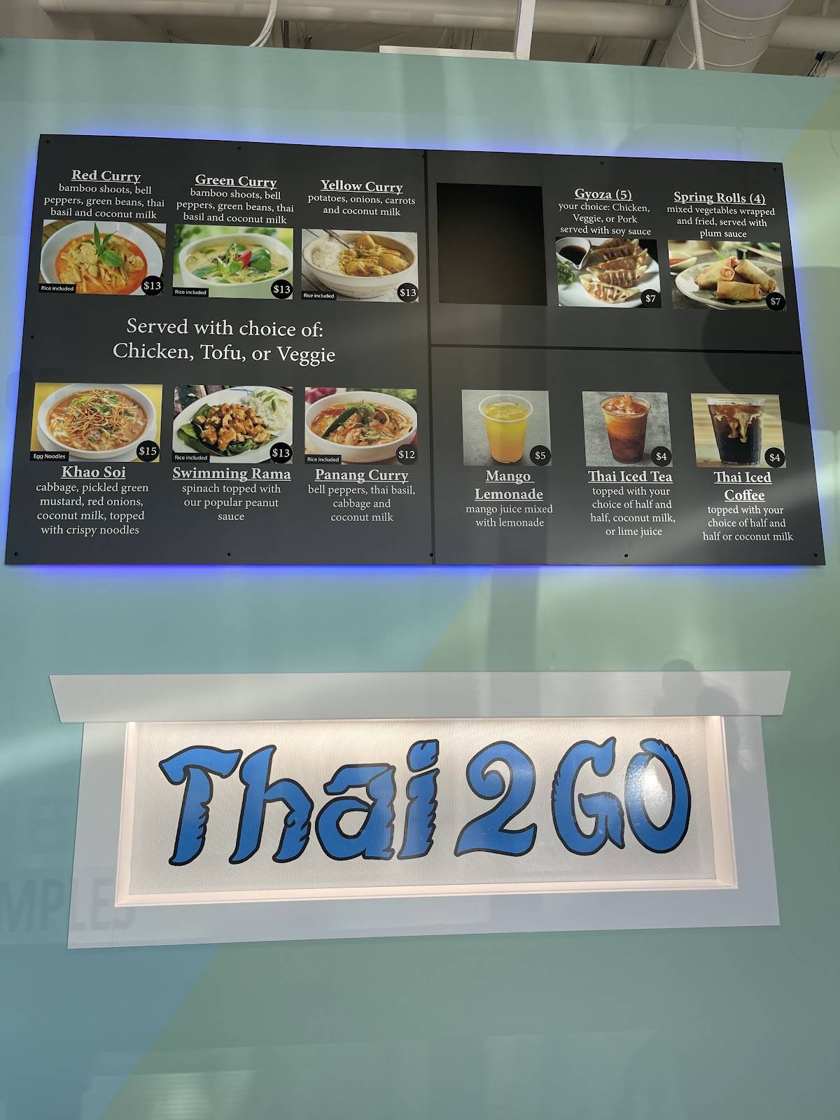 Menu at THAI 2 GO restaurant, Bend, S Hwy 97