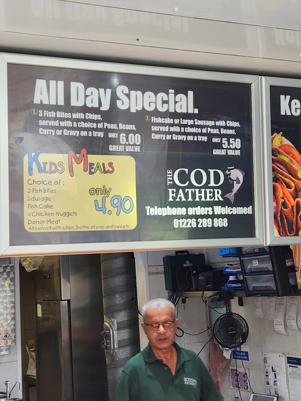 Menu at THE CODFATHER fast food, Barnsley