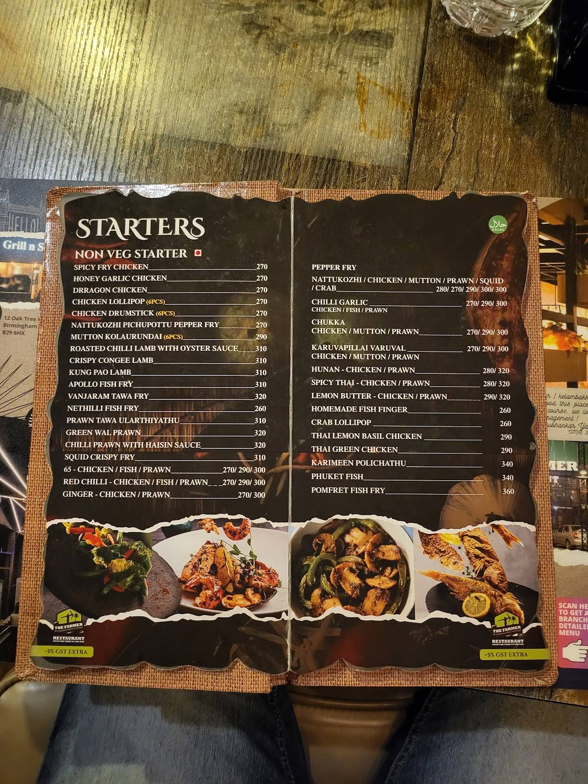 Menu at THE FARMER RESTAURANT, Padur
