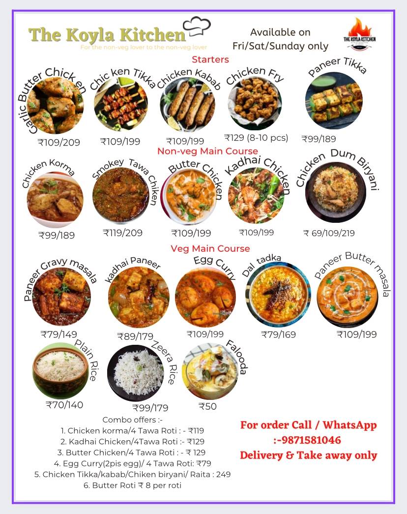 Menu at THE KOYLA KITCHEN, Greater Noida