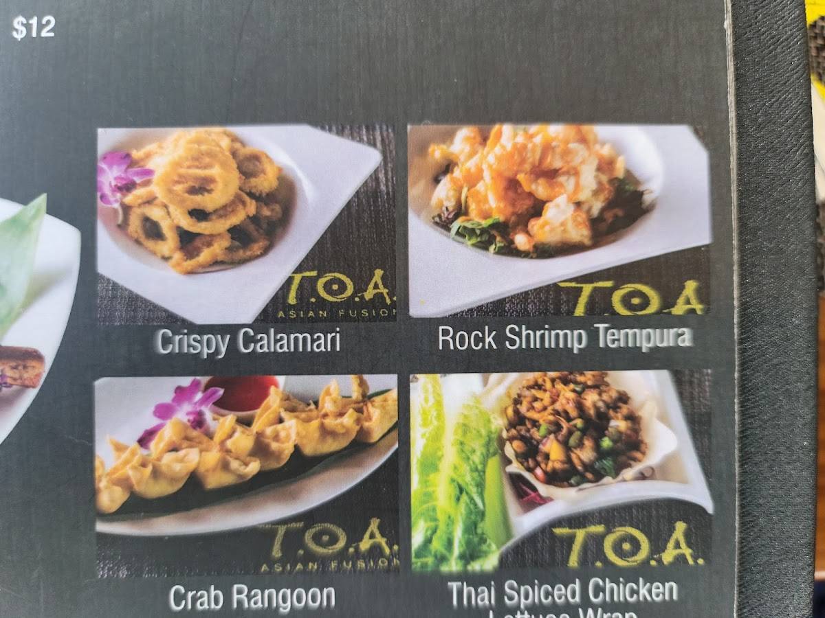 Menu at TOA Asian Fusion (Melville Route 110) restaurant, Melville