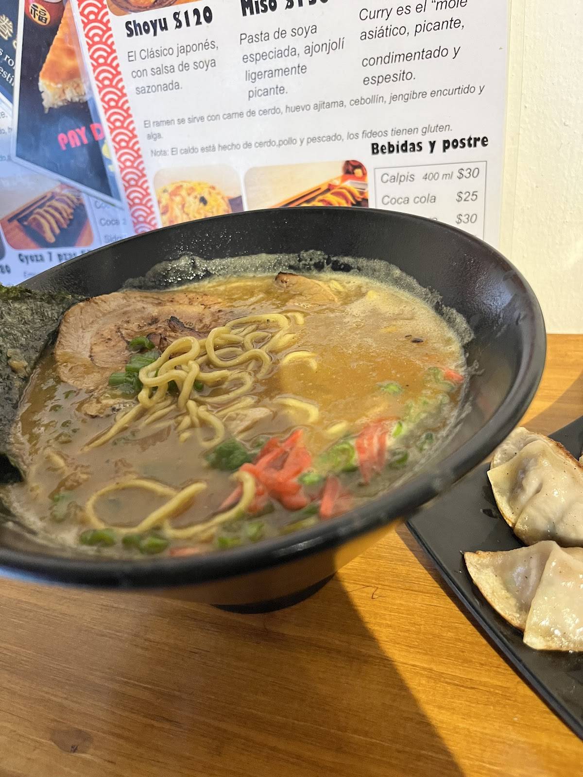Carta del restaurante TORA TINY RAMEN HOUSE, Ciudad del México