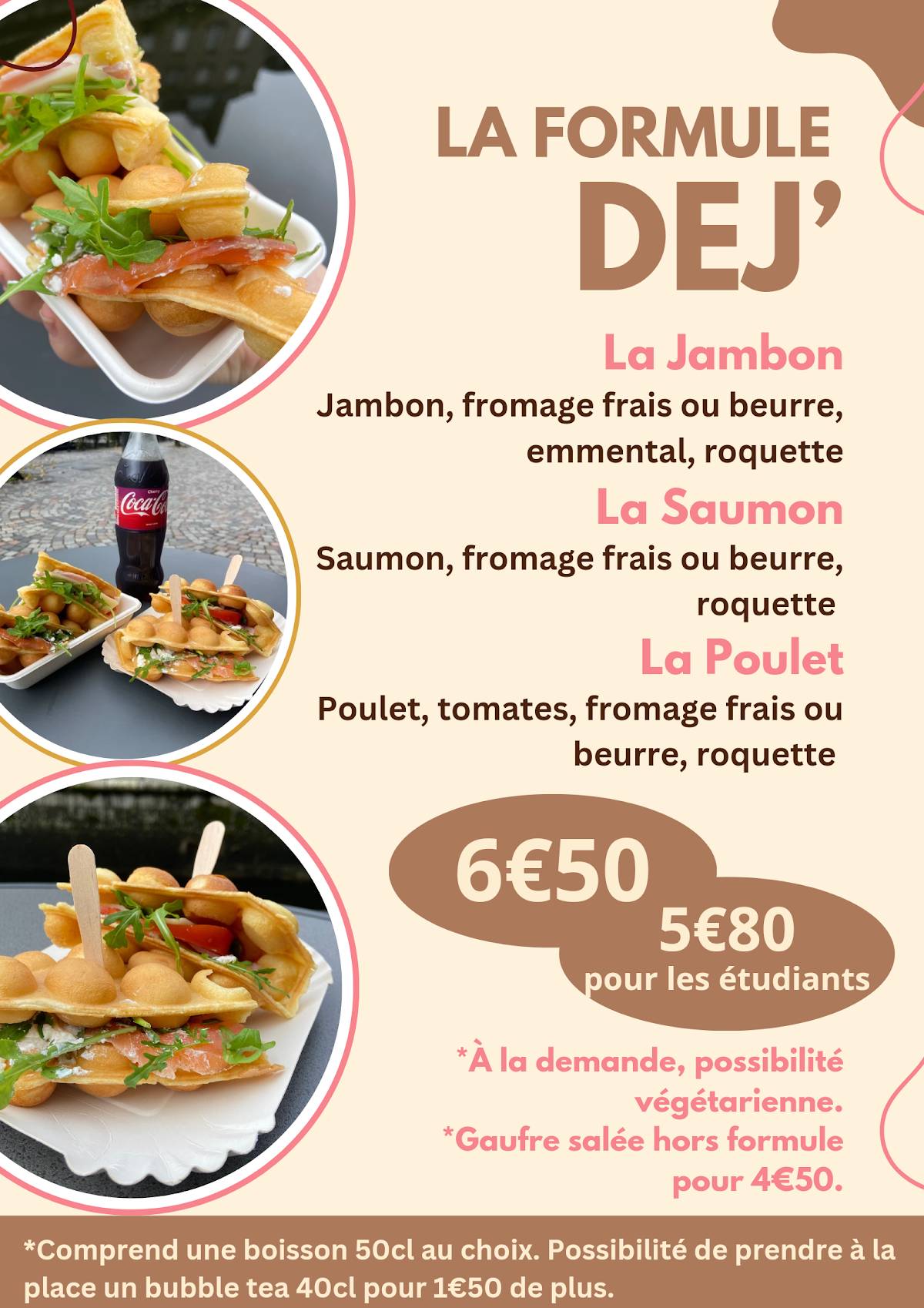 Menu au TY BUBBLE restaurant, Quimper
