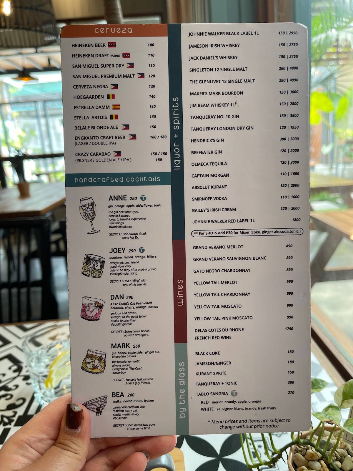 Menu at Tablo Kitchen x Cafe South Las Piñas, Las Pinas