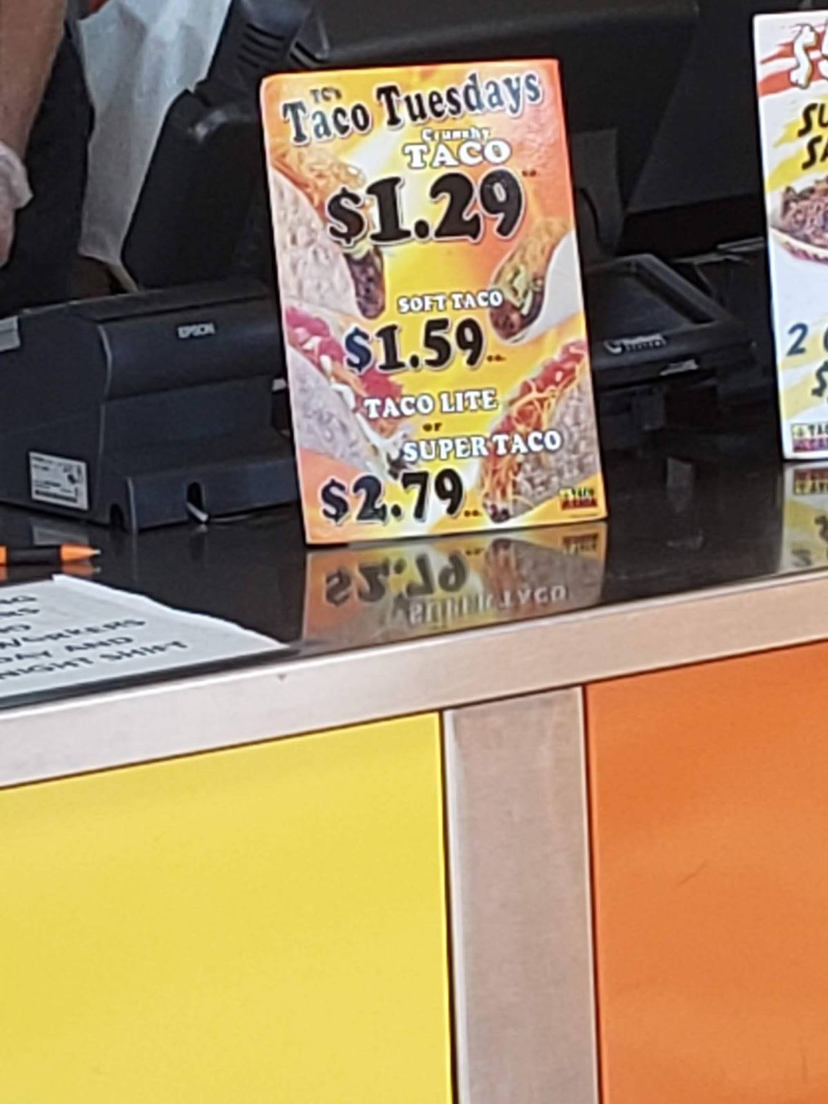 Menu at Taco Casa restaurant, Norman, 731 W Main St