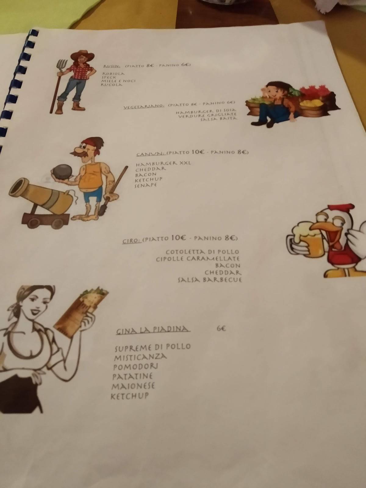 Speisekarte von La Baita restaurant, Tagliolo Monferrato