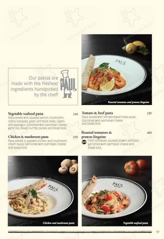 Menu at PAUL Boulangerie et Patisserie cafe, Taguig, G/F Bench Tower