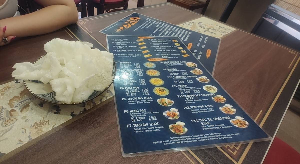 Menu at Taikoo restaurant, Moscavide