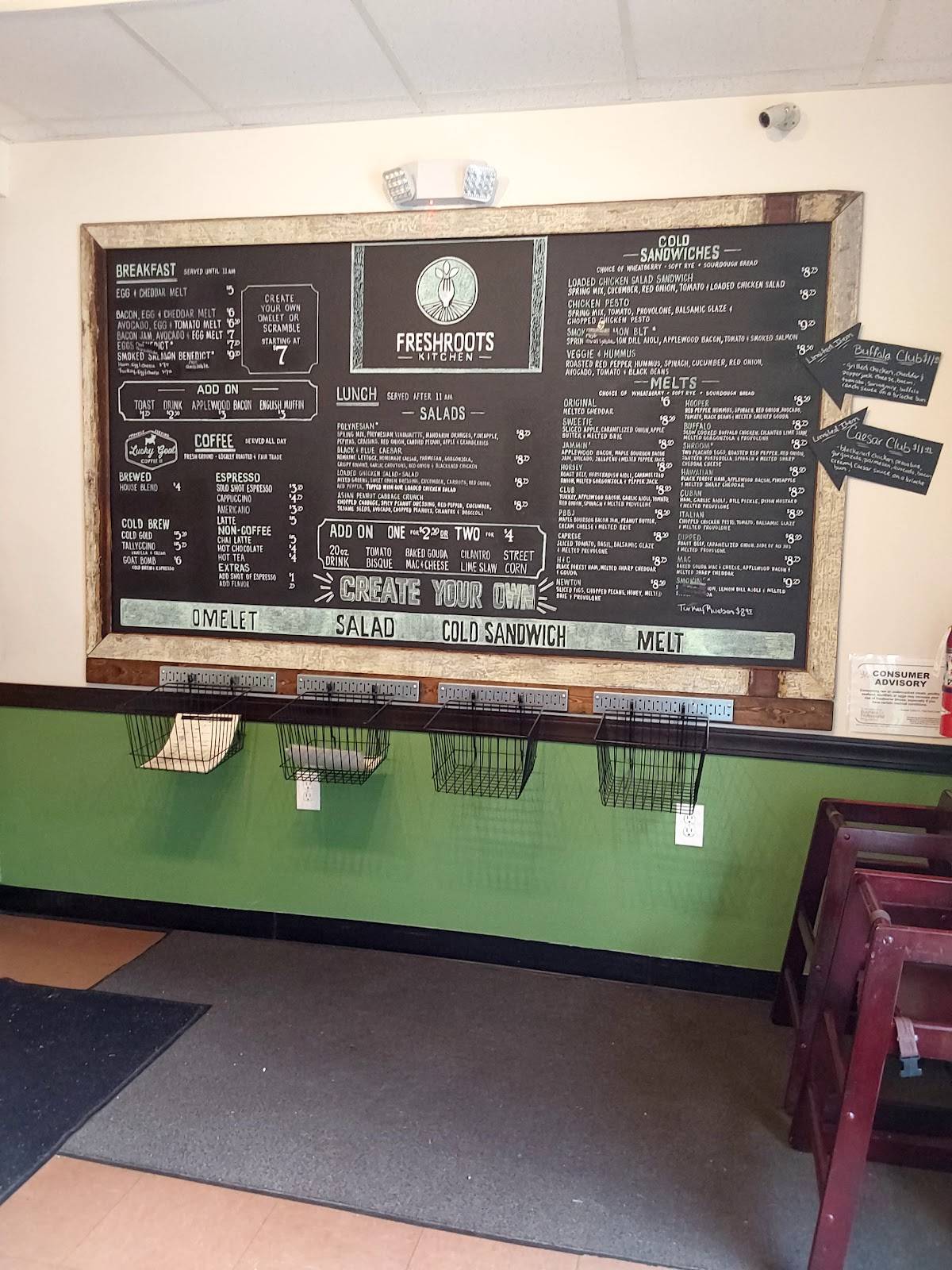 Menu at Freshroots Kitchen cafe, Tallahassee