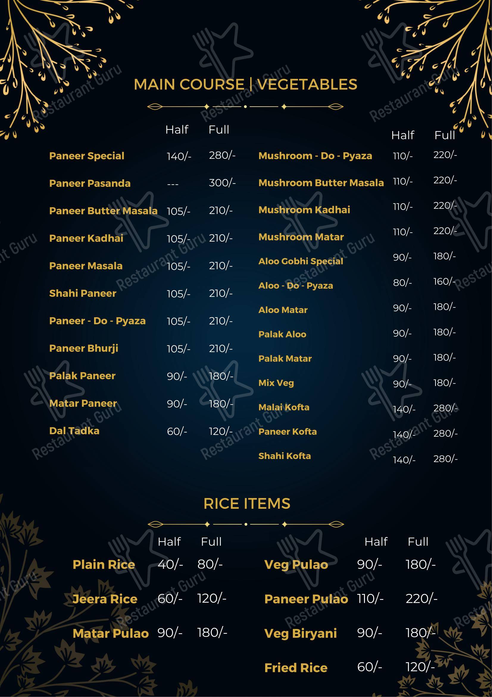 Menu at Tandon's - Sweets and Snacks, Patna