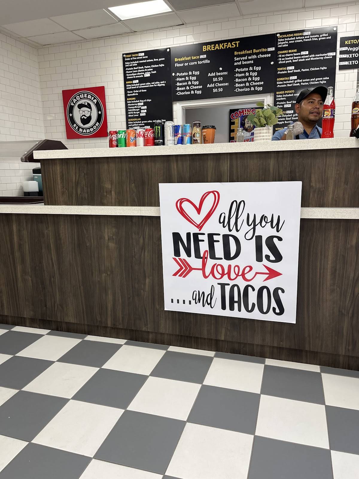 Menu at Taqueria El Barbon -Spencer, Houston