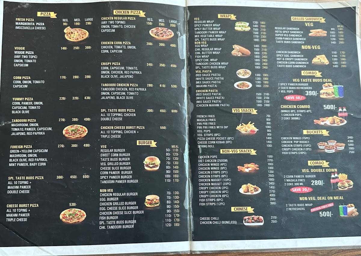 Menu at Taste Buds Mudki, Mudki