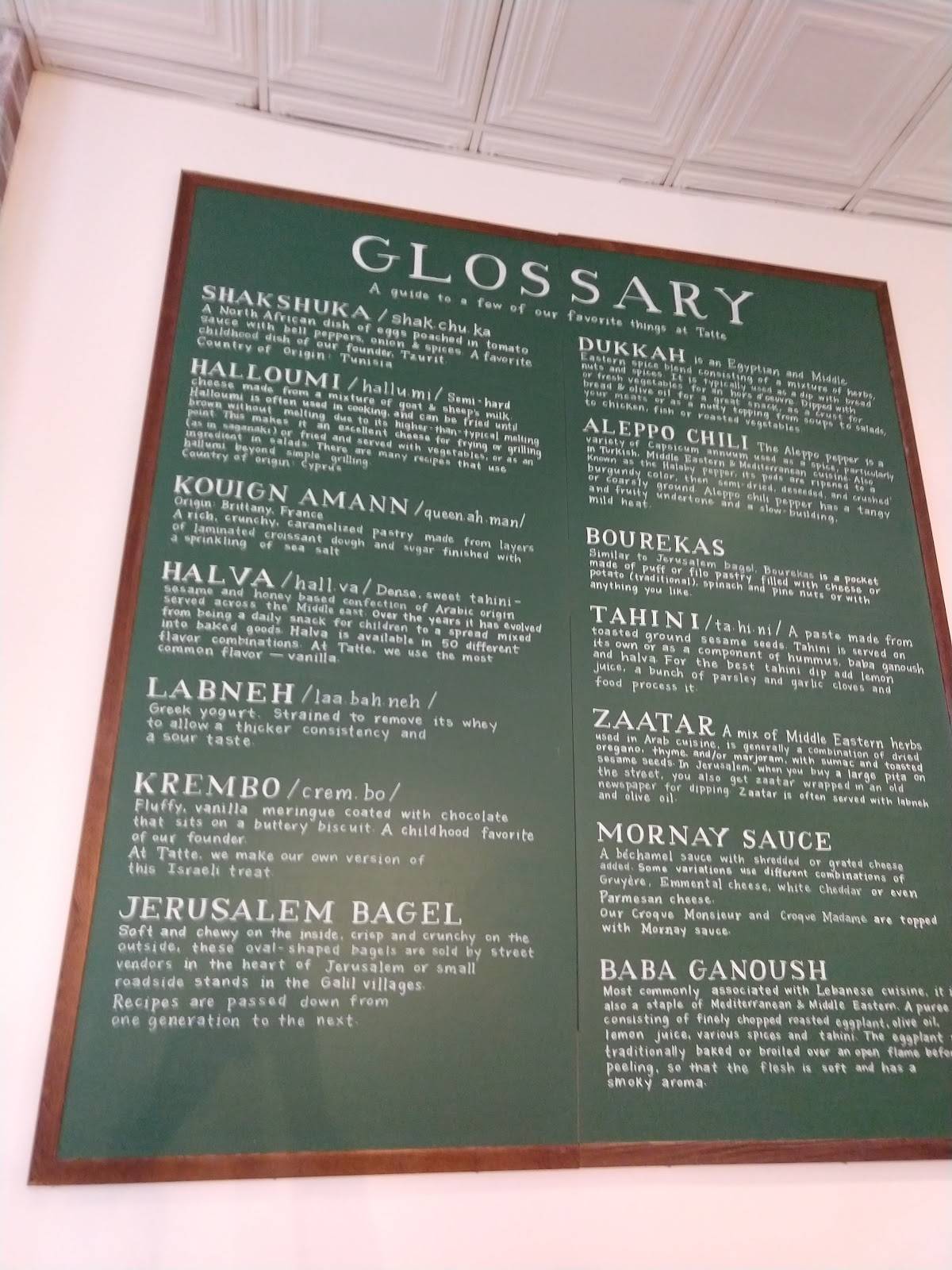 Menu at Tatte Bakery & Cafe Main St, Cambridge, 101 Main St