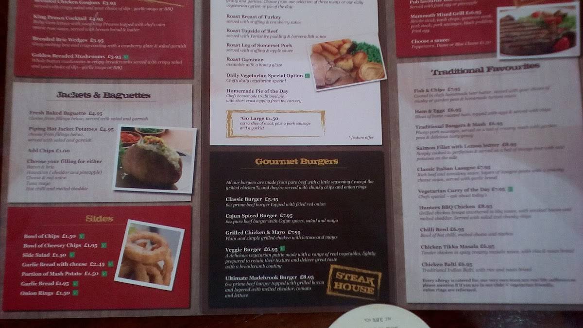 Menu at The Madebrook Carvery restaurant, Telford, Madebrook House