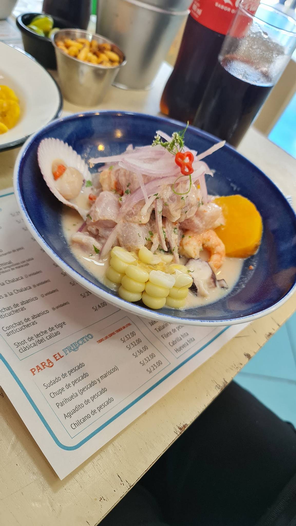 Carta del restaurante Terminal Pesquero Cevichería Chacarilla, Lima