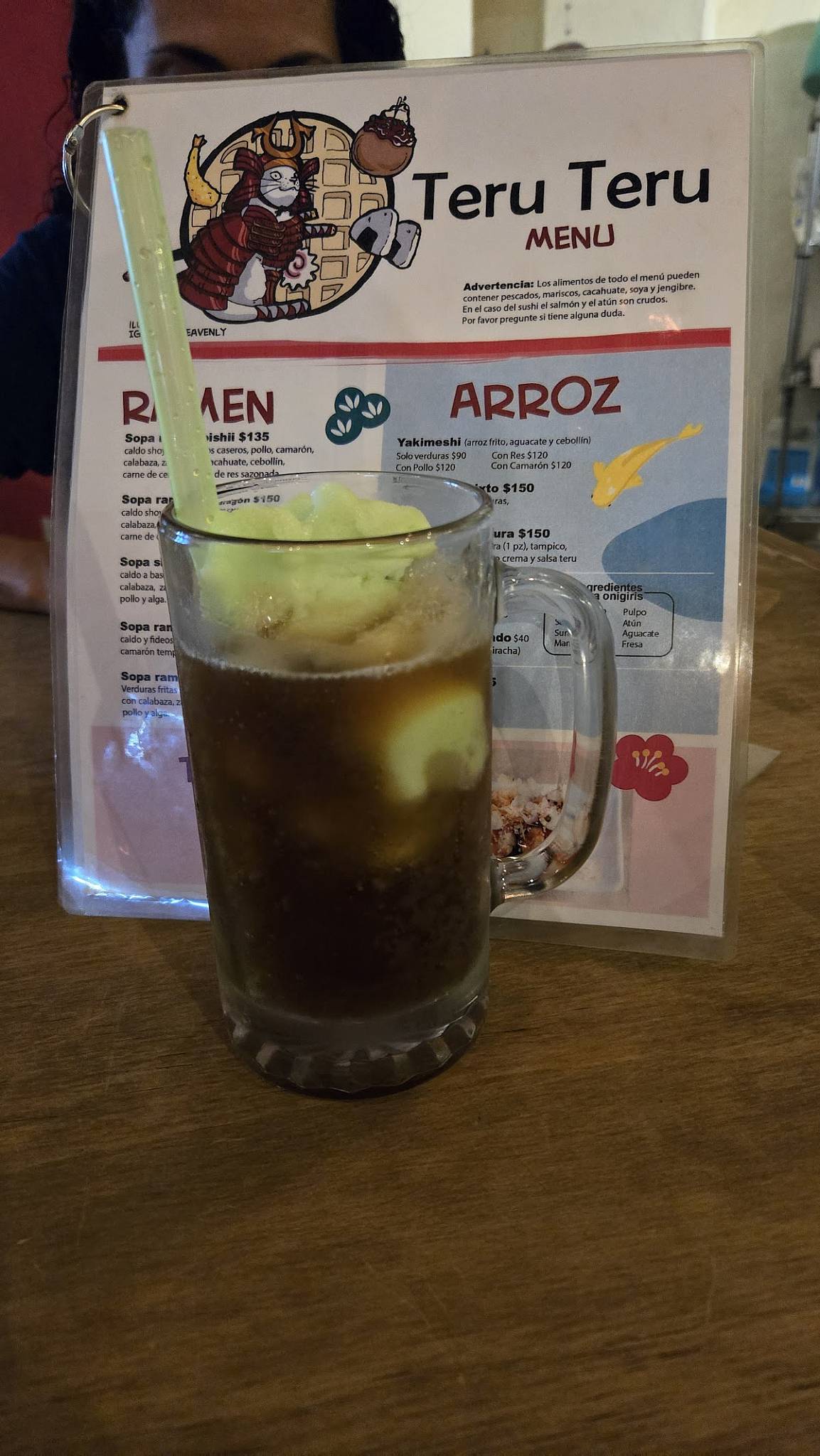 Carta de Teru Teru Manga Café, Cuernavaca