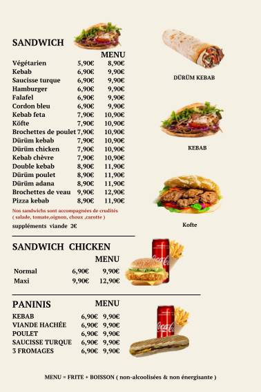 Menu at Tezel Carrefour restaurant, Metz