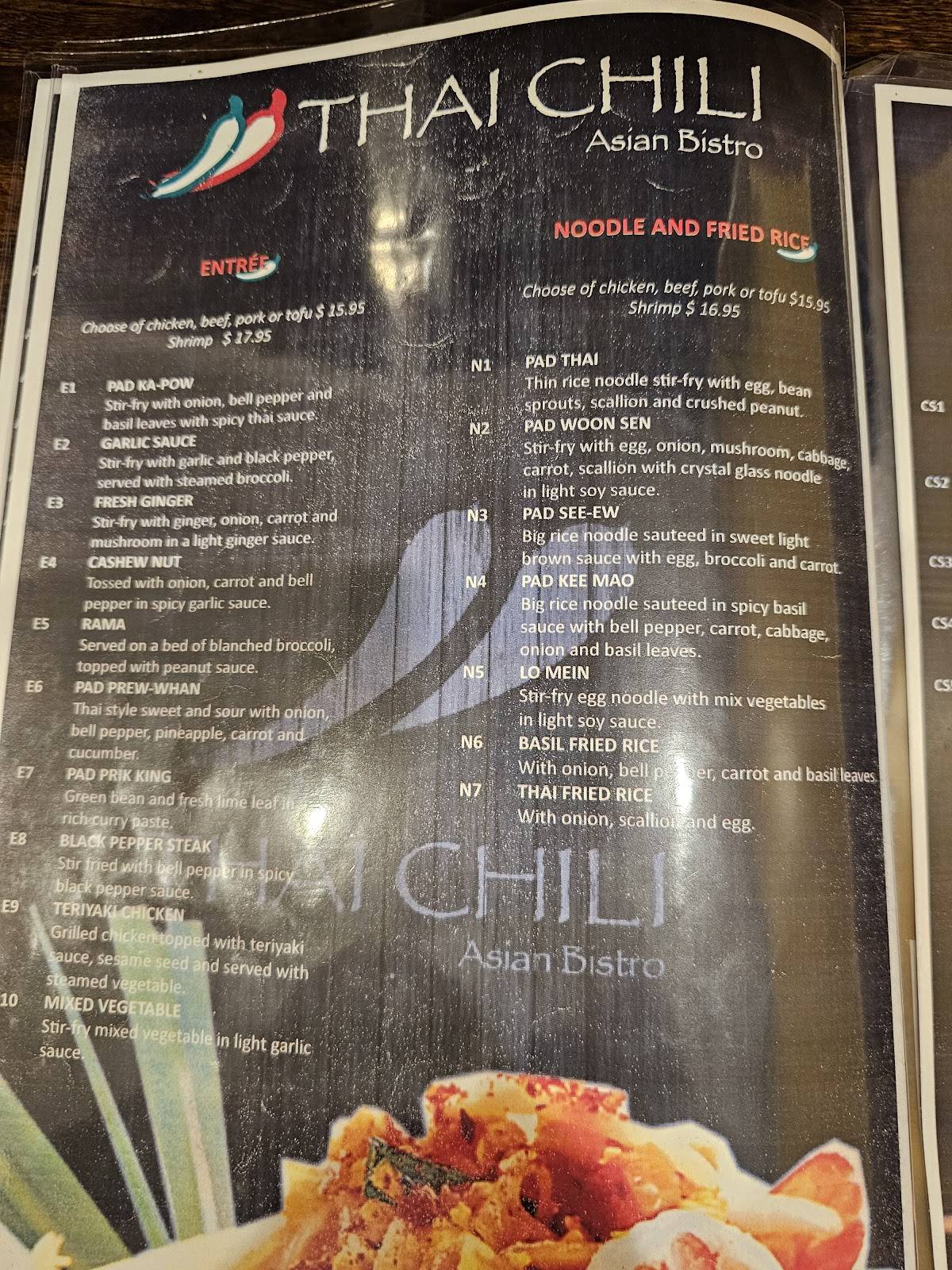 Menu at Thai Chili Asian Bistro (Ooltewah) restaurant, Ooltewah