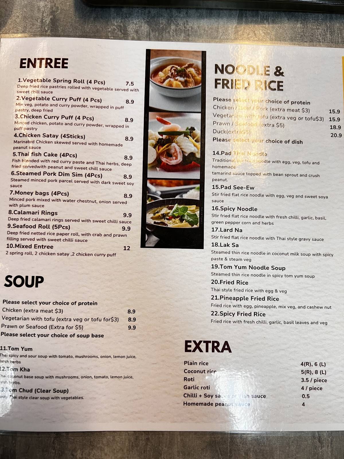 Menu at THAI NATONG restaurant, Boondall, 4/2121 Sandgate Rd