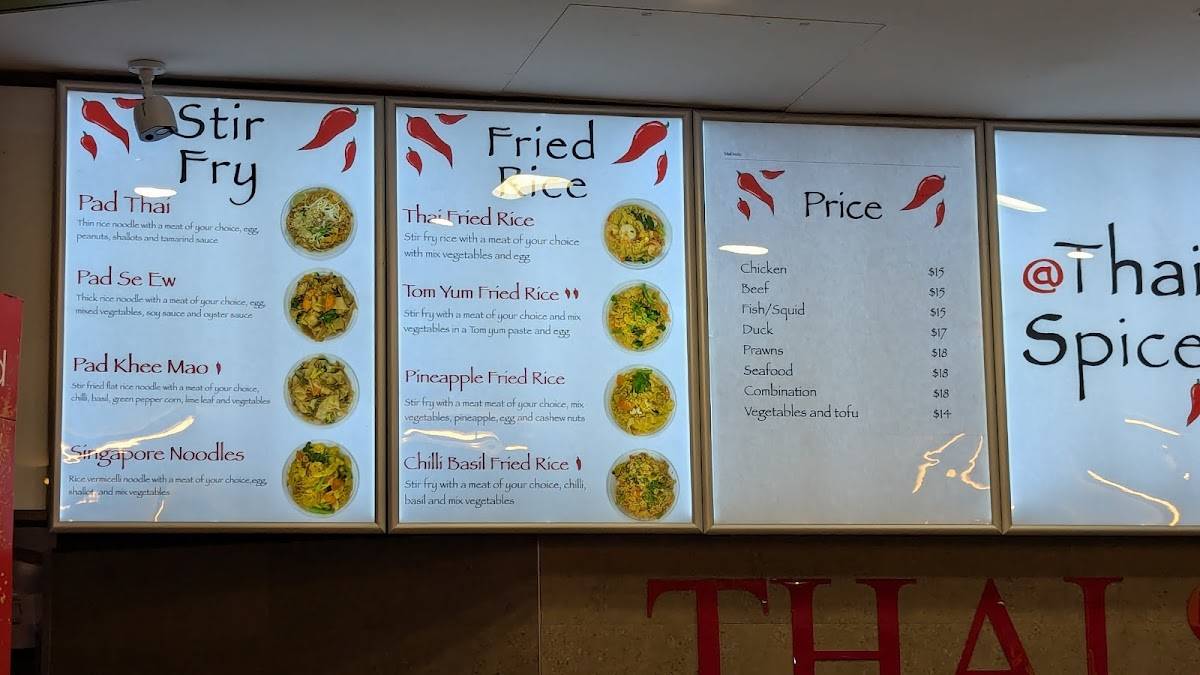 Menu at @Thai Spice restaurant, Seven Hills, Prospect Hwy