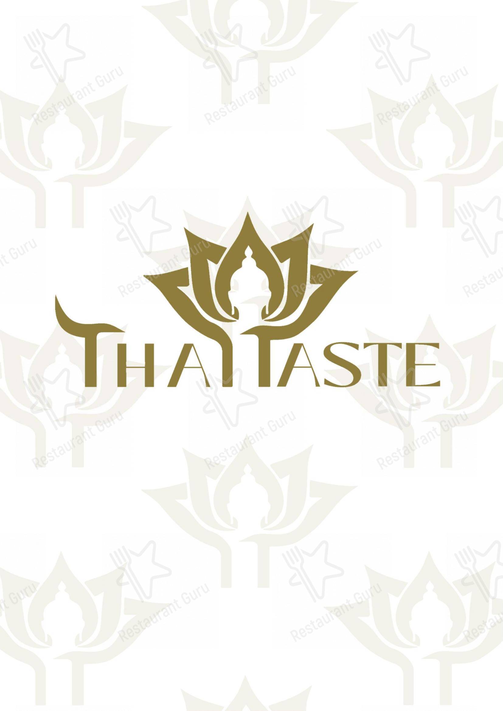 Carta del restaurante Thai Taste Lounge, Reigate