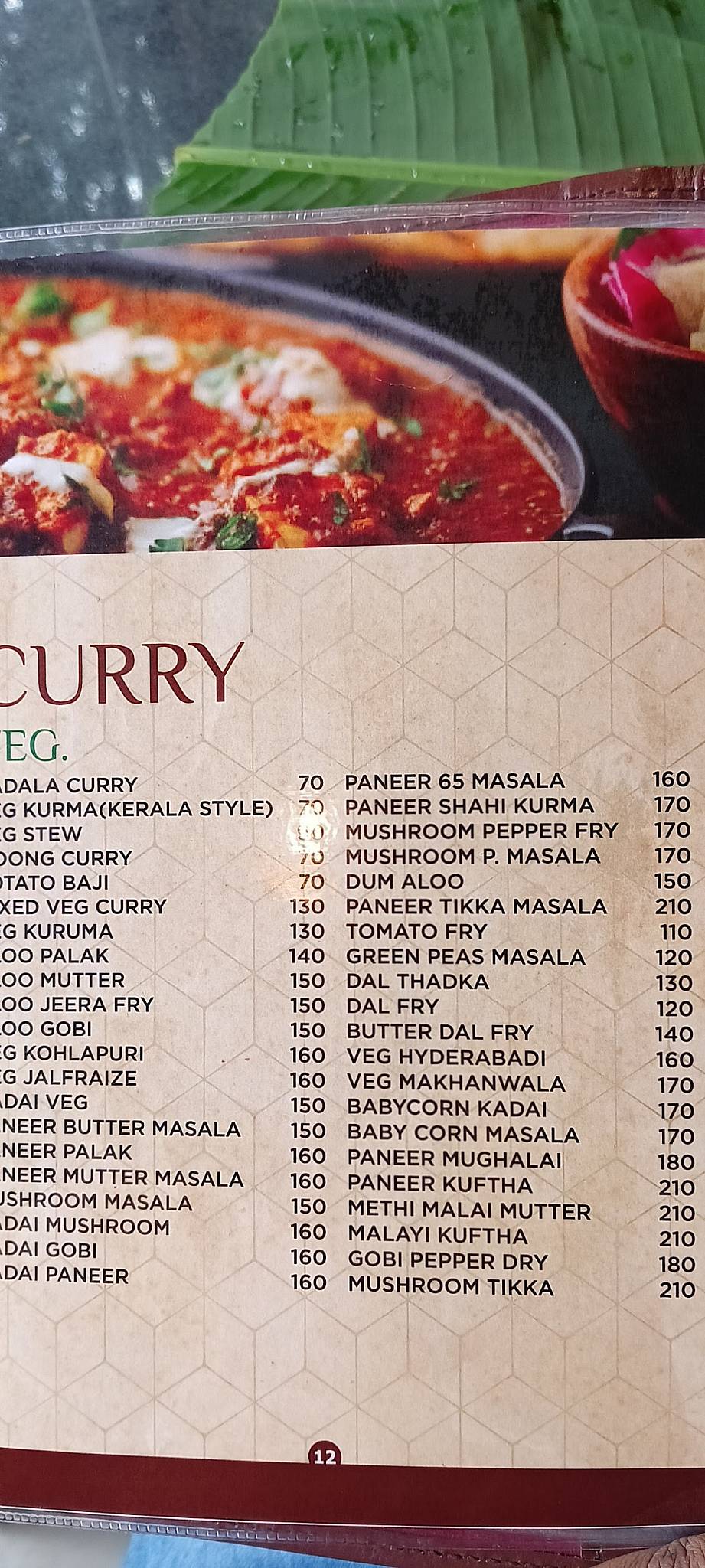 Menu at Thalassery Restaurant, Bengaluru, M.S.R.I Estate