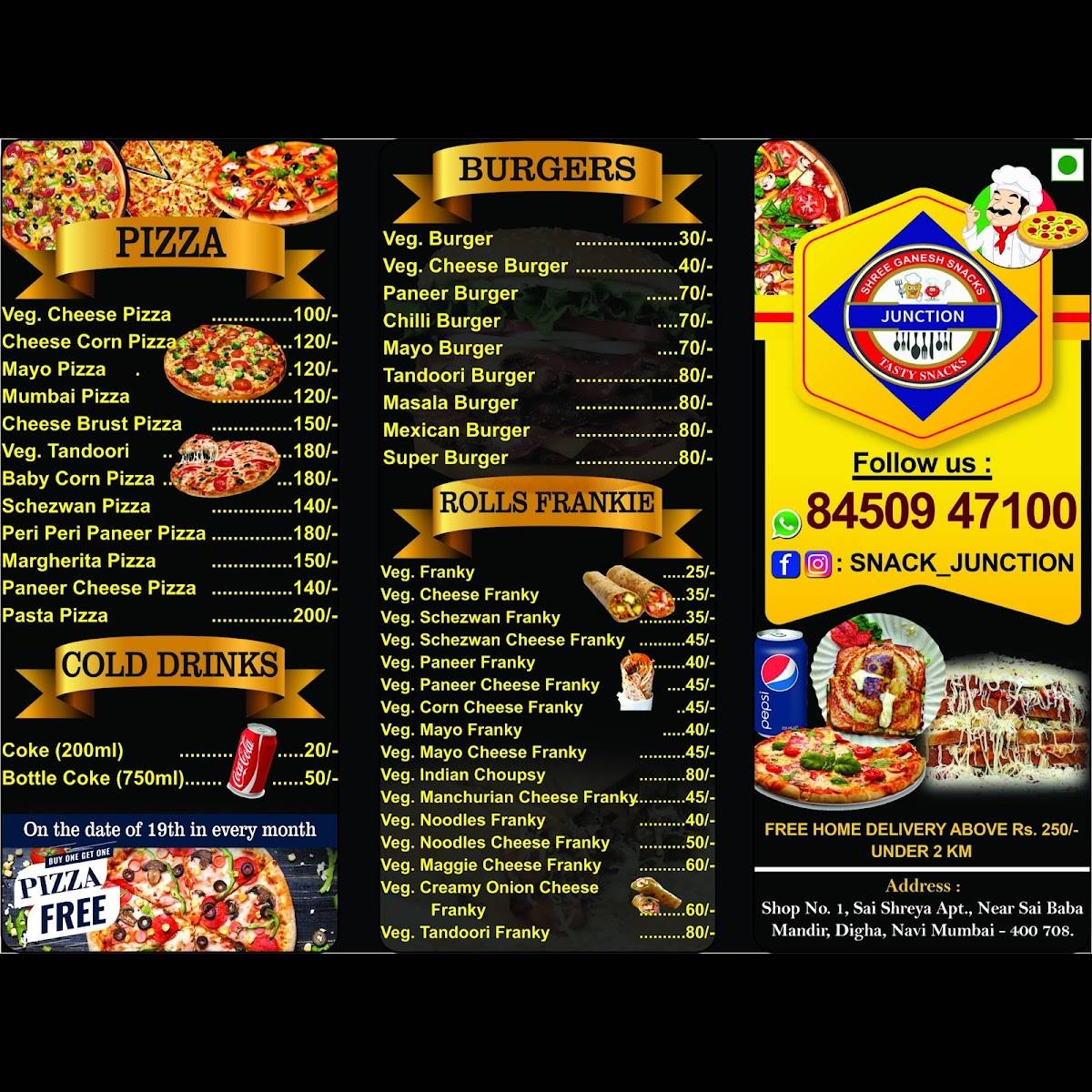 Menu at Mother Food Junction, Thane