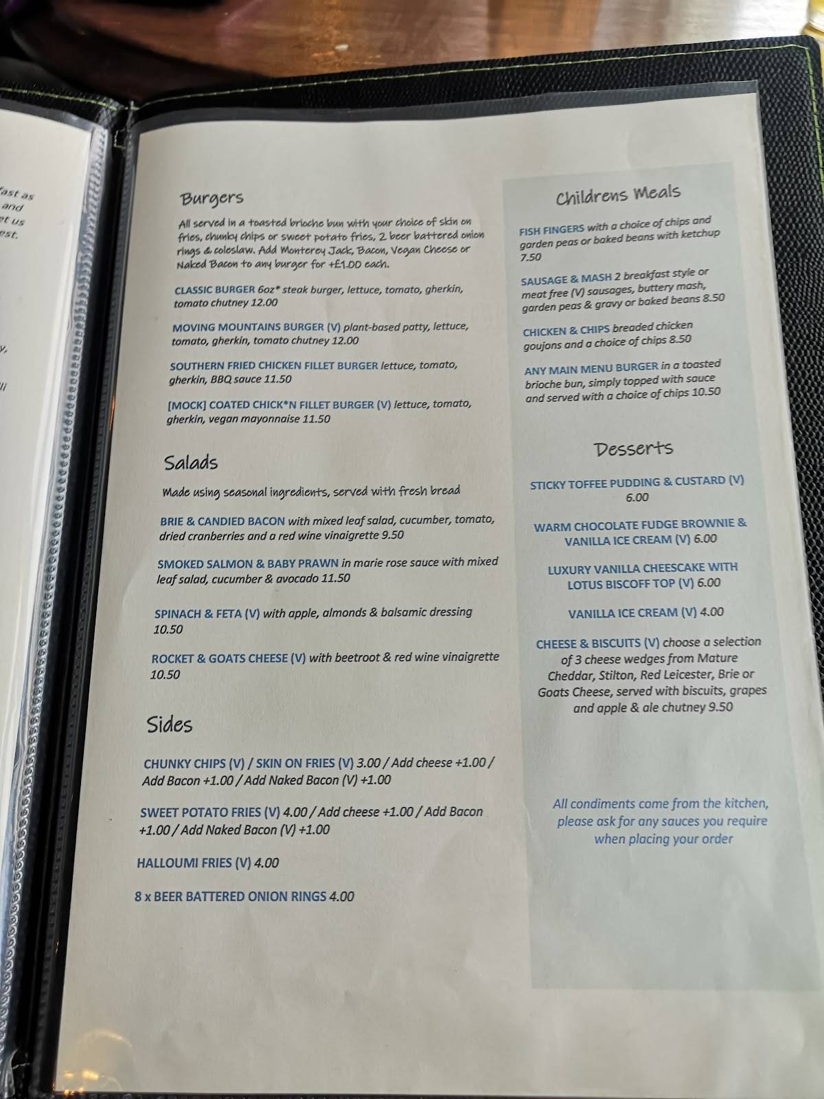 Menu at The Anchor Inn pub & bar, Storrington