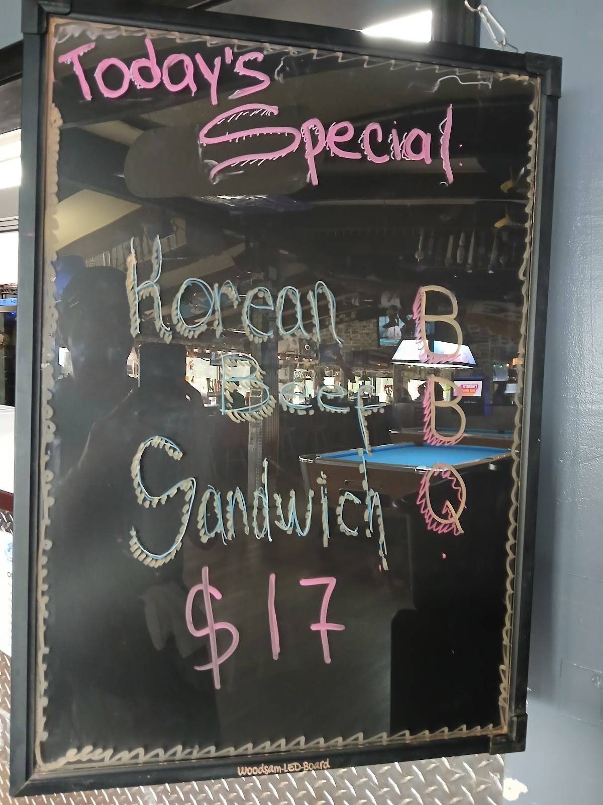 Menu at The Anchor restaurant, Juneau