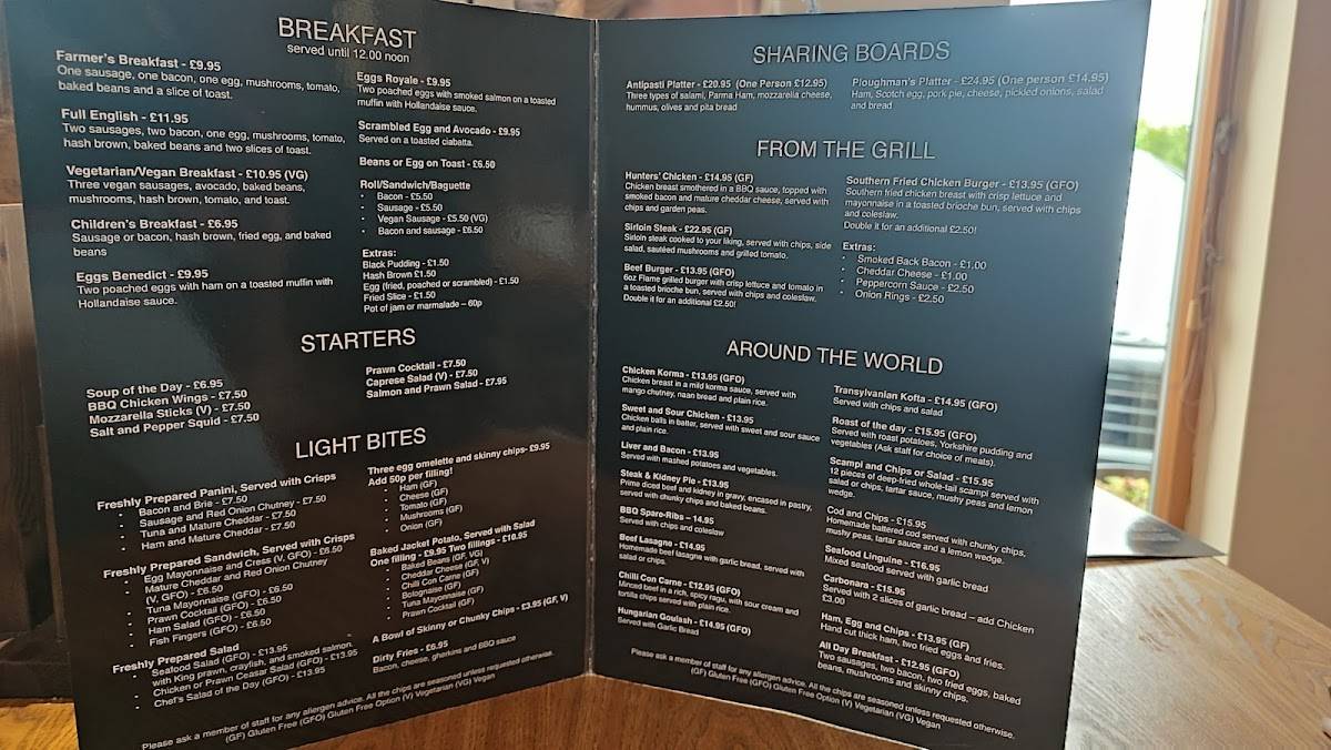 Menu at The Barn Cafe, Great Bentley, St Mary's Rd
