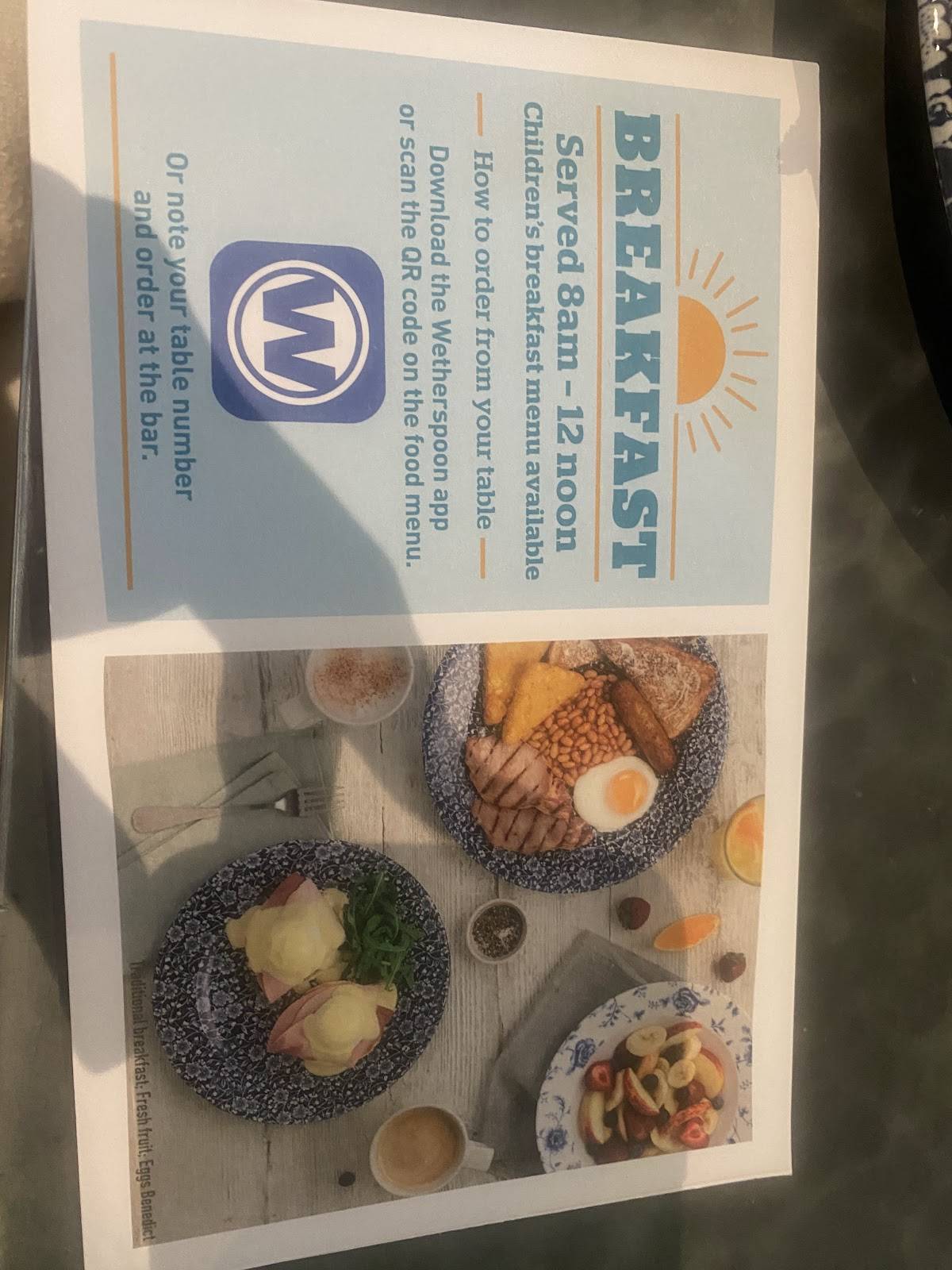 Menu at The Bath Arms - JD Wetherspoon pub & bar, Warminster
