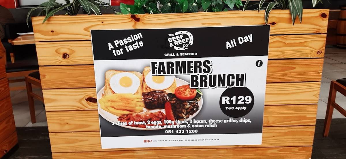 Menu at The Beef 'n Reef restaurant, Bloemfontein, Kenneth Kaunda Rd