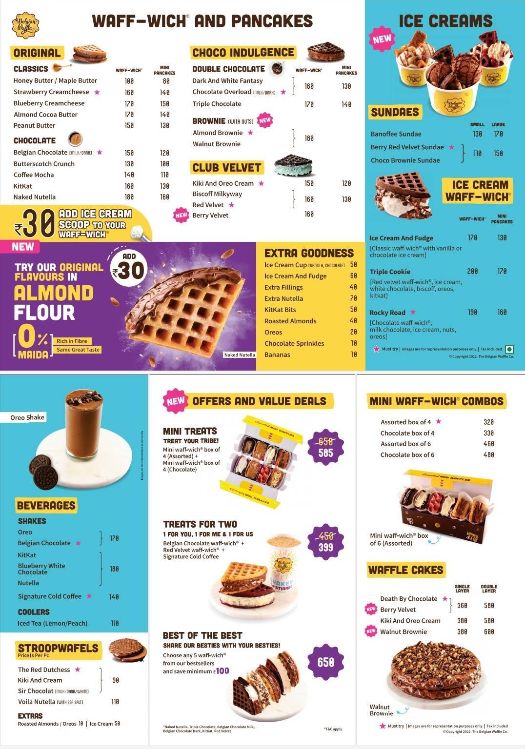 Menu at The Belgian Waffle Co, Ujjain