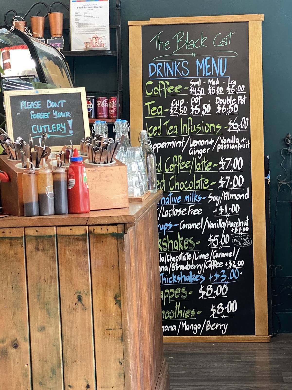 Menu at The Black Cat Eatery cafe, Beachmere, Unit 4/5 Biggs Ave