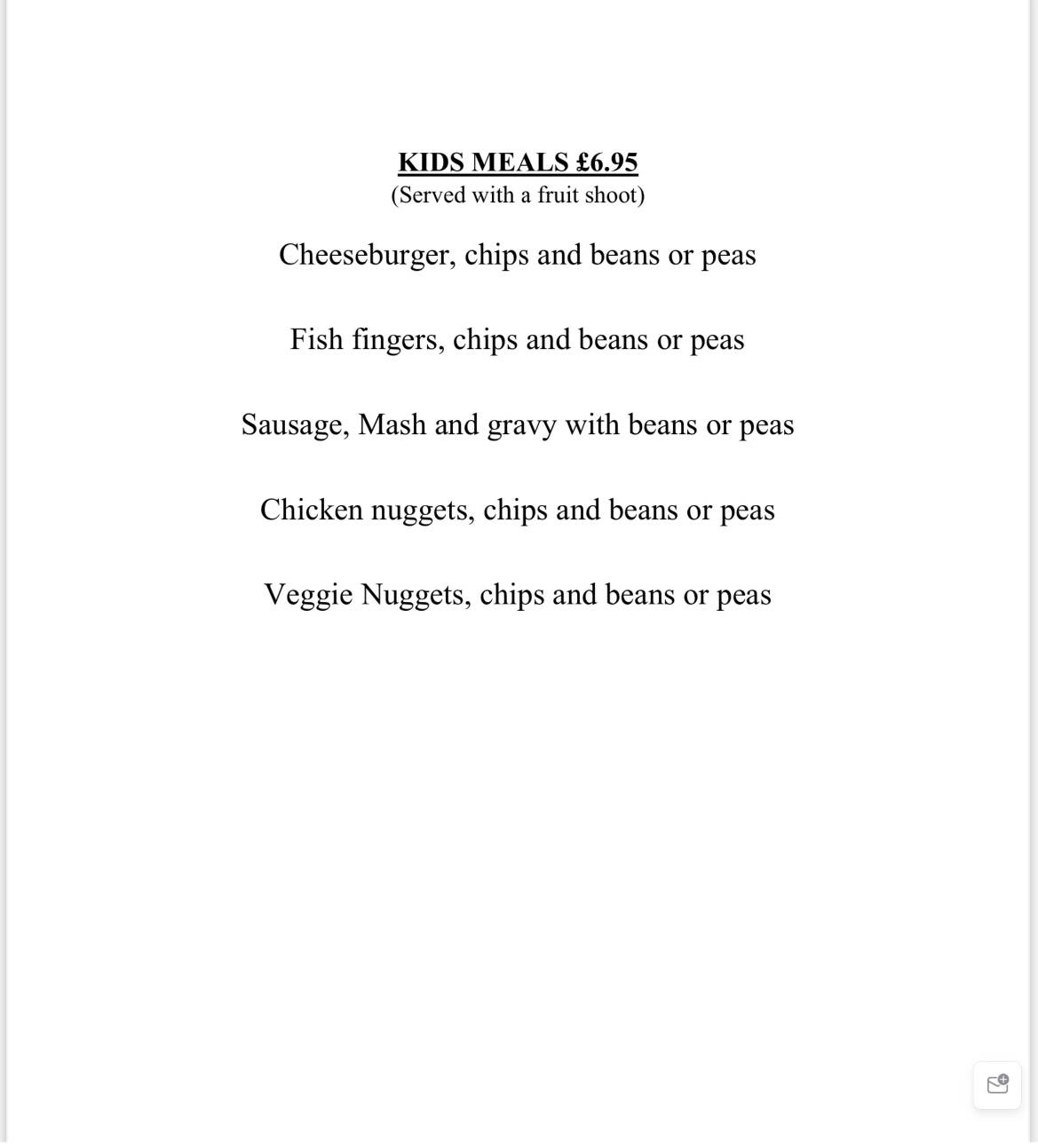 Menu at The Blue Boar Pub and Restaurant, Walsham le Willows