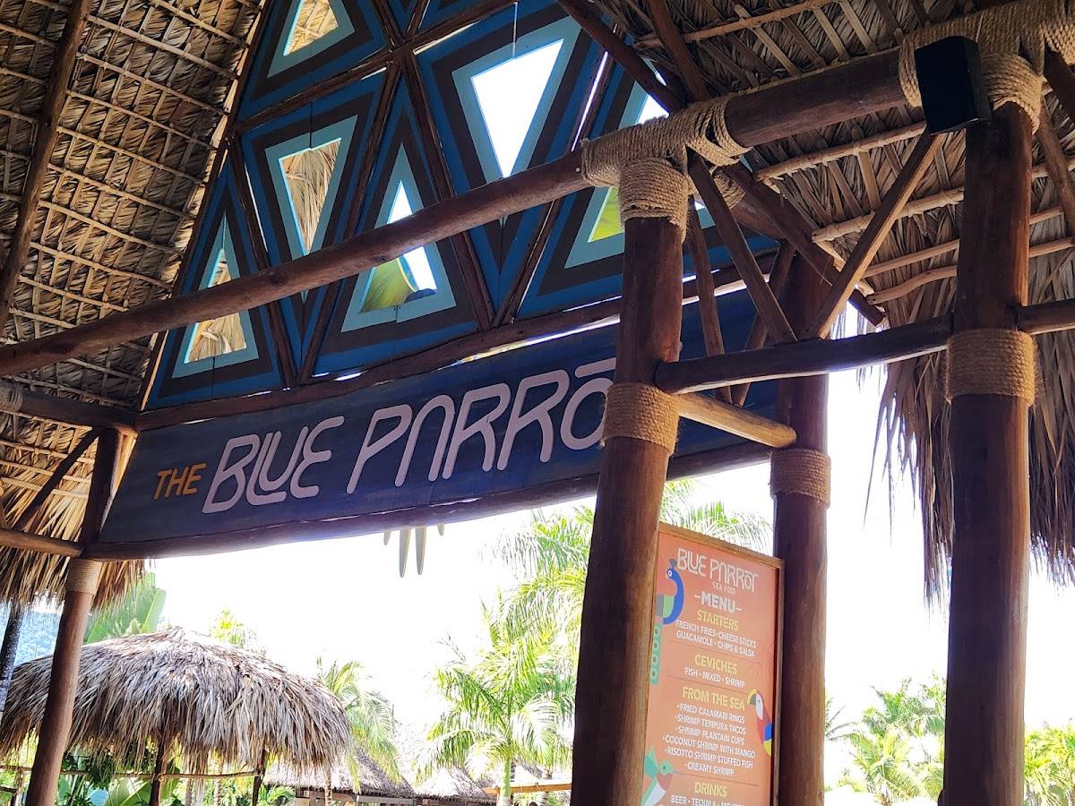 Menu at The Blue Parrot restaurant, Puerto Plata