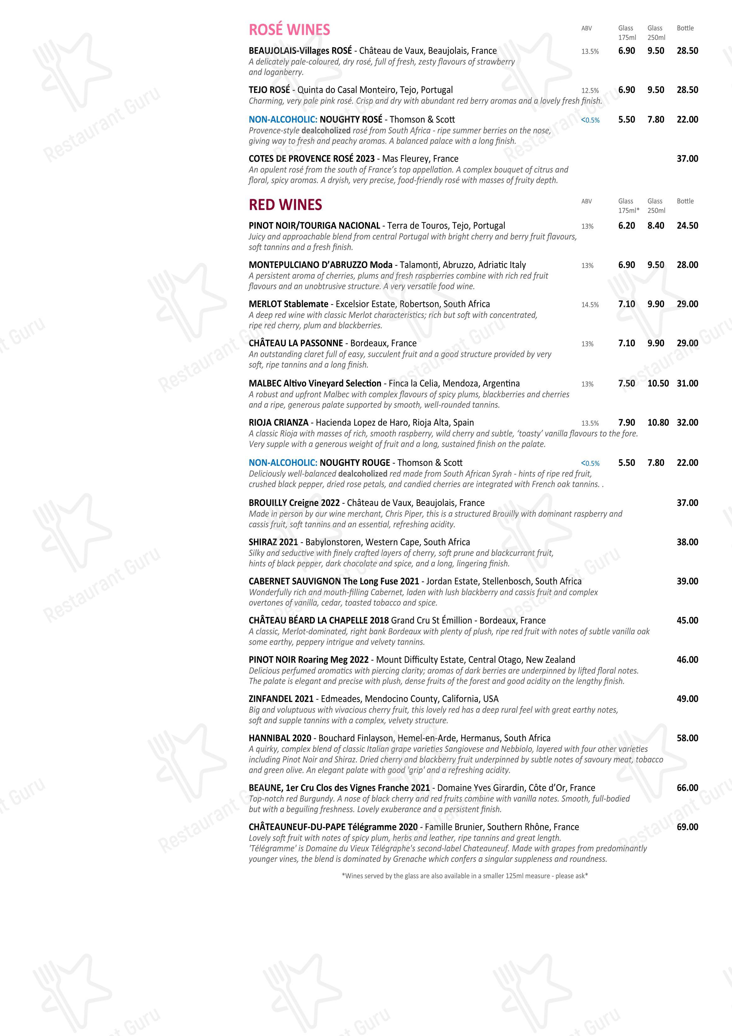 Menu at The Brace of Pheasants pub & bar, Puddletown
