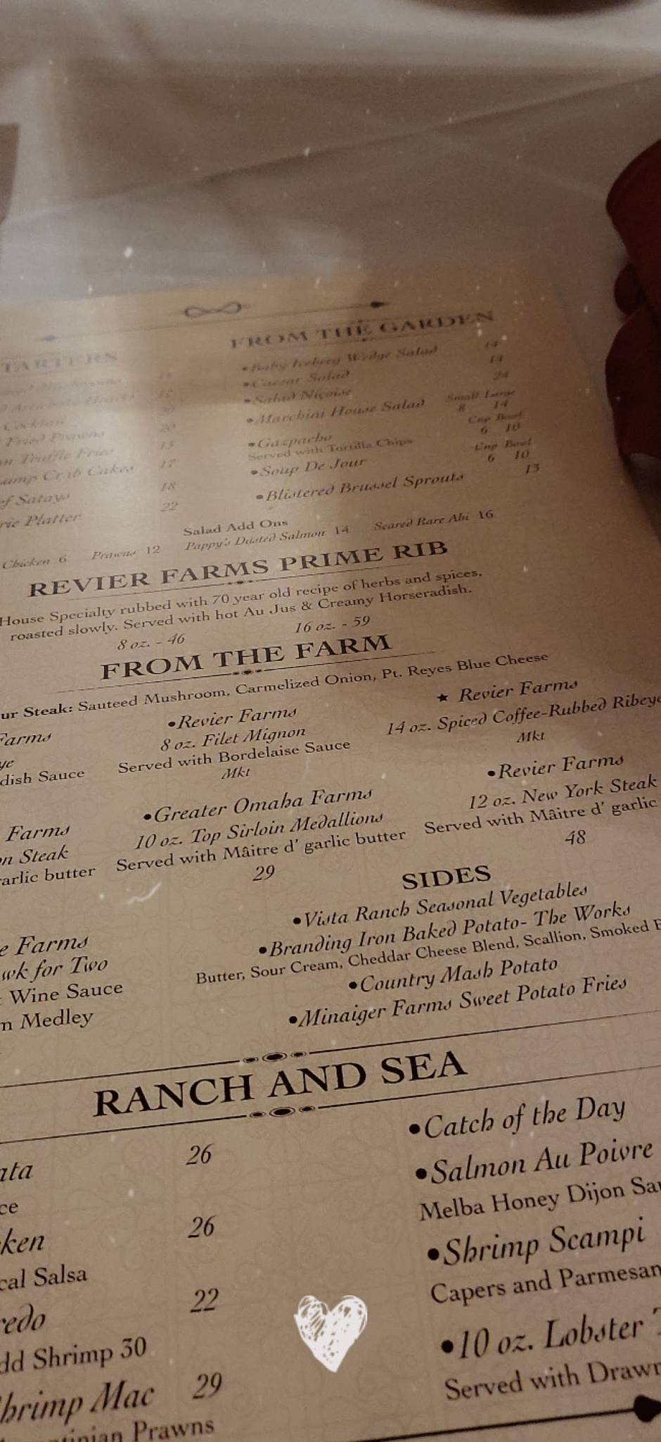 Menu at The Branding Iron Restaurant, Merced
