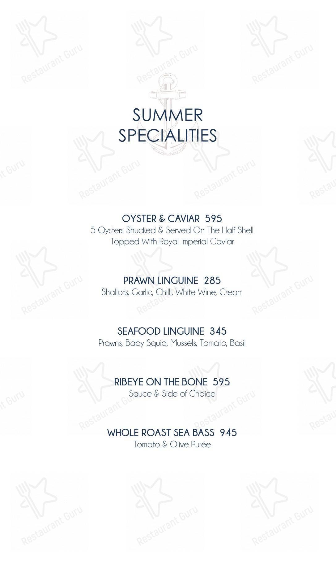 Menu at The Bungalow by Kove Collection restaurant, Cape Town, Glen ...