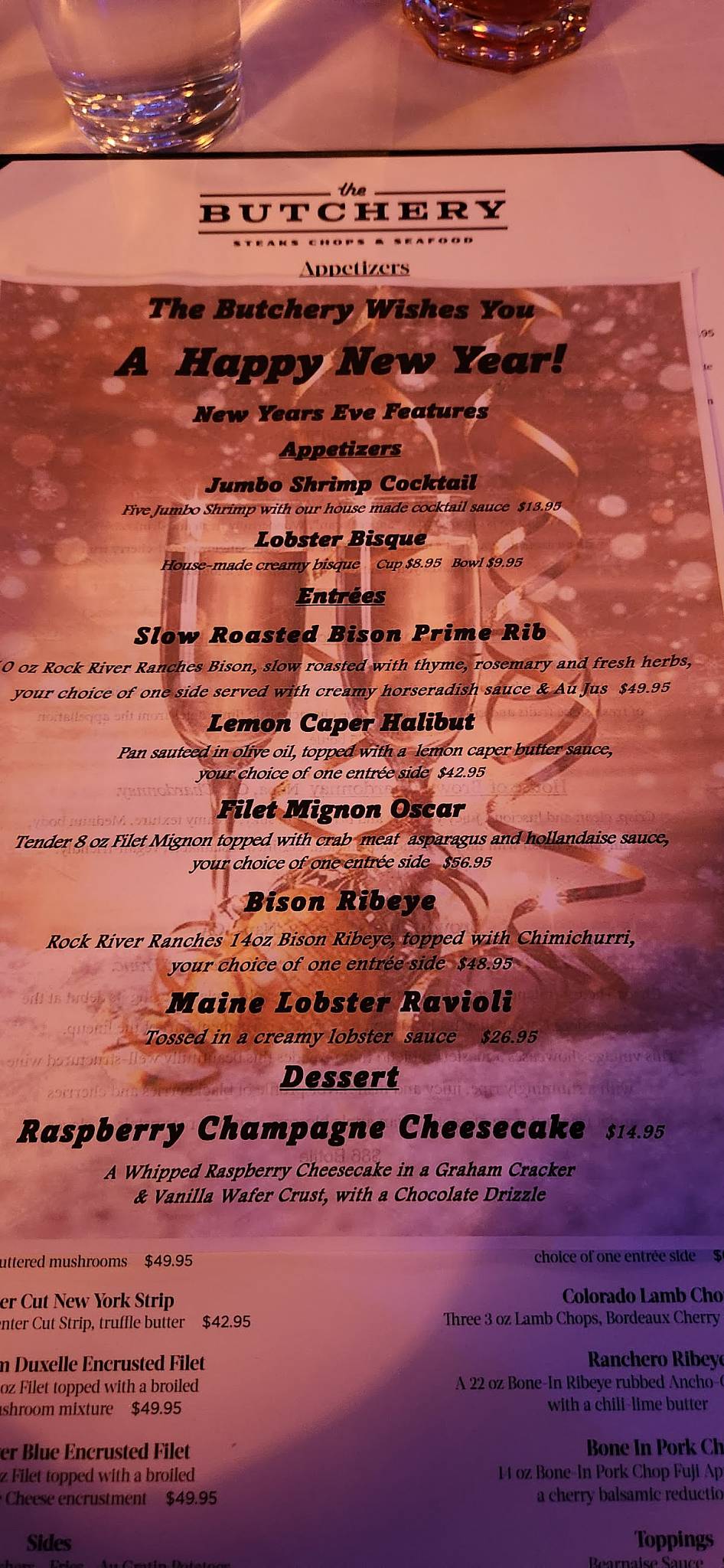 Menu at The Butchery- Steaks, Chops & Seafood steakhouse, Arvada