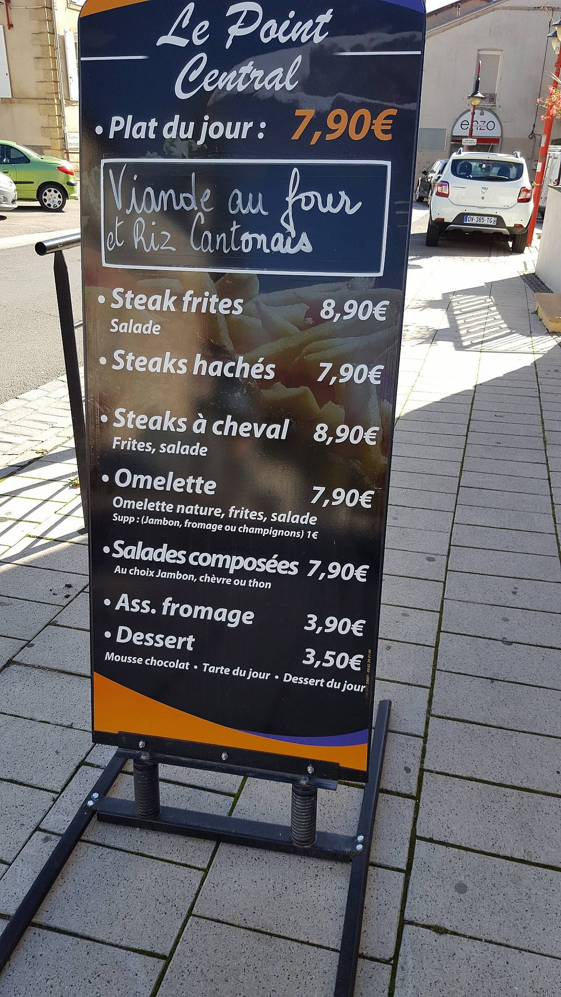 Menu au Le Point Central restaurant, Briey