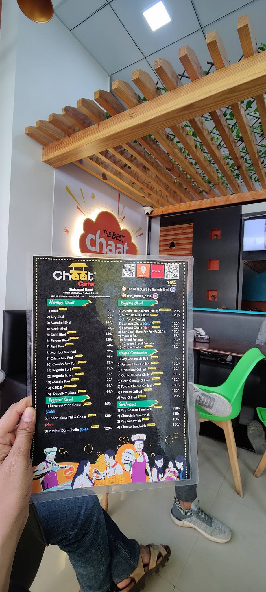 Menu at The Chaat Cafe by Ganesh Bhel, Pune, S. No. 118 Showroom No.4.5