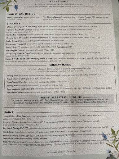 Menu at The Chequers pub & bar, Stevenage, The Chequers Bragbury End