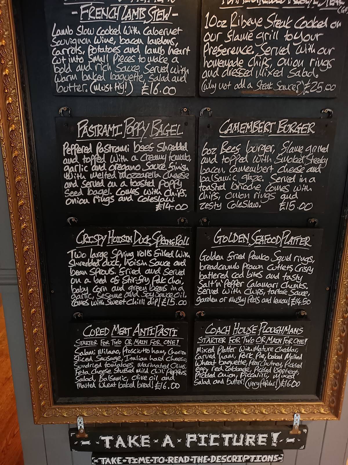 Menu at The Coach House pub & bar, Weston-super-Mare