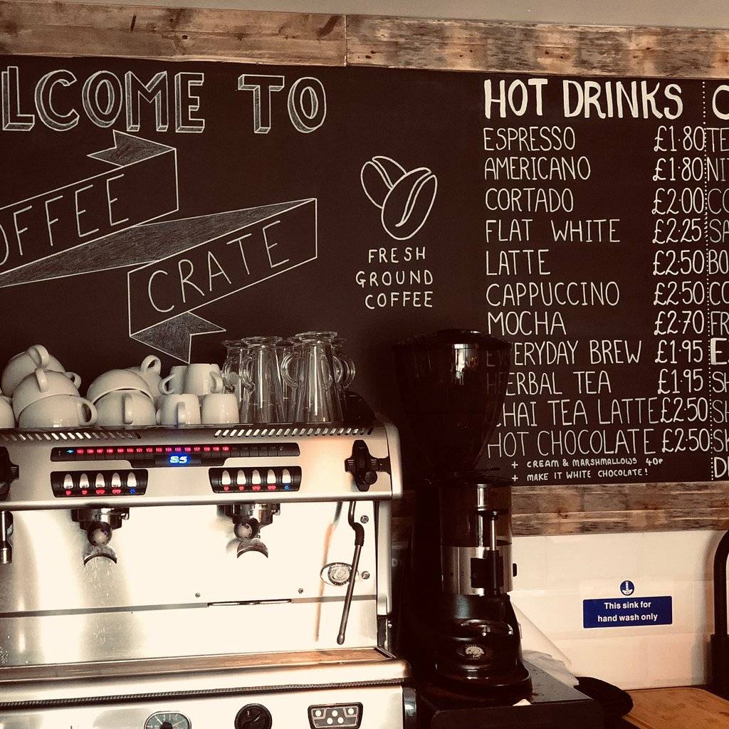 Menu at The Coffee Crate cafe, Tiptree