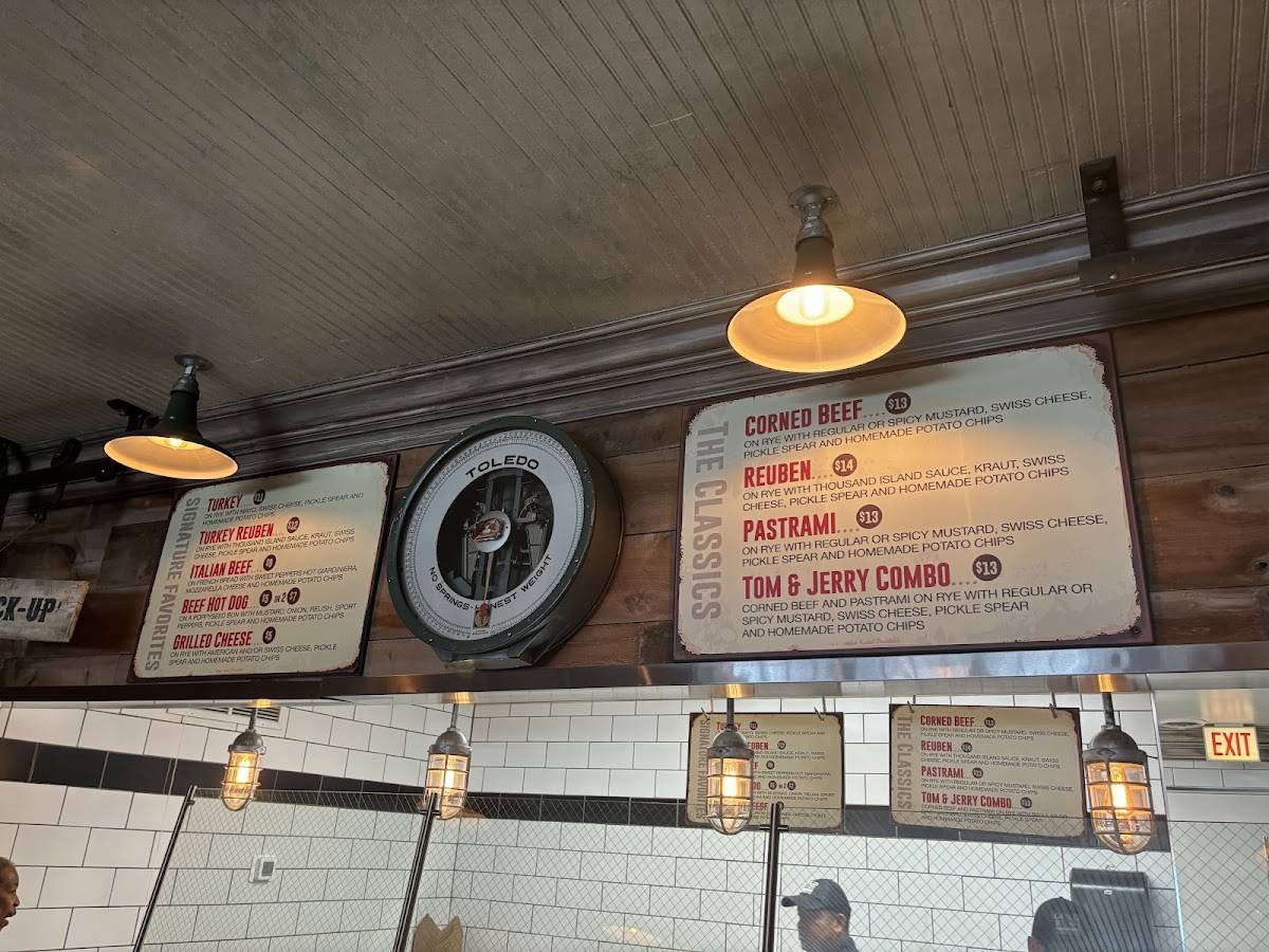 Menu at The Corned Beef Factory Sandwich Shop restaurant, Chicago